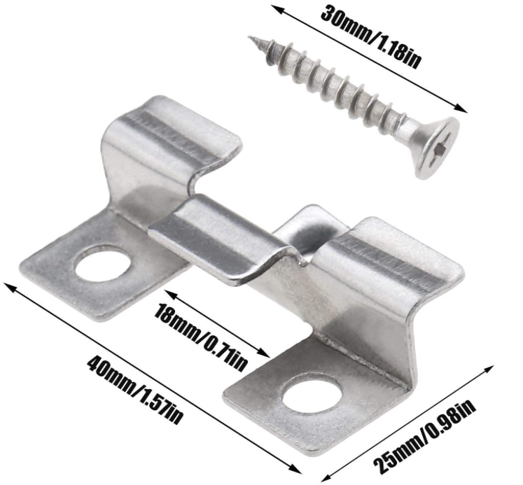 50/100 Composite Decking 3mm Hidden Fixing Fasteners Stainless Clips+ ...