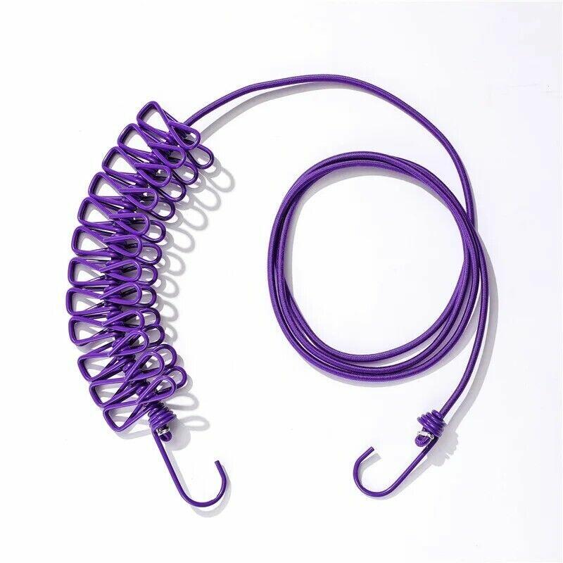 Travel Camping Washing Line Long Compact 12 Peg Portable clothes Line ...