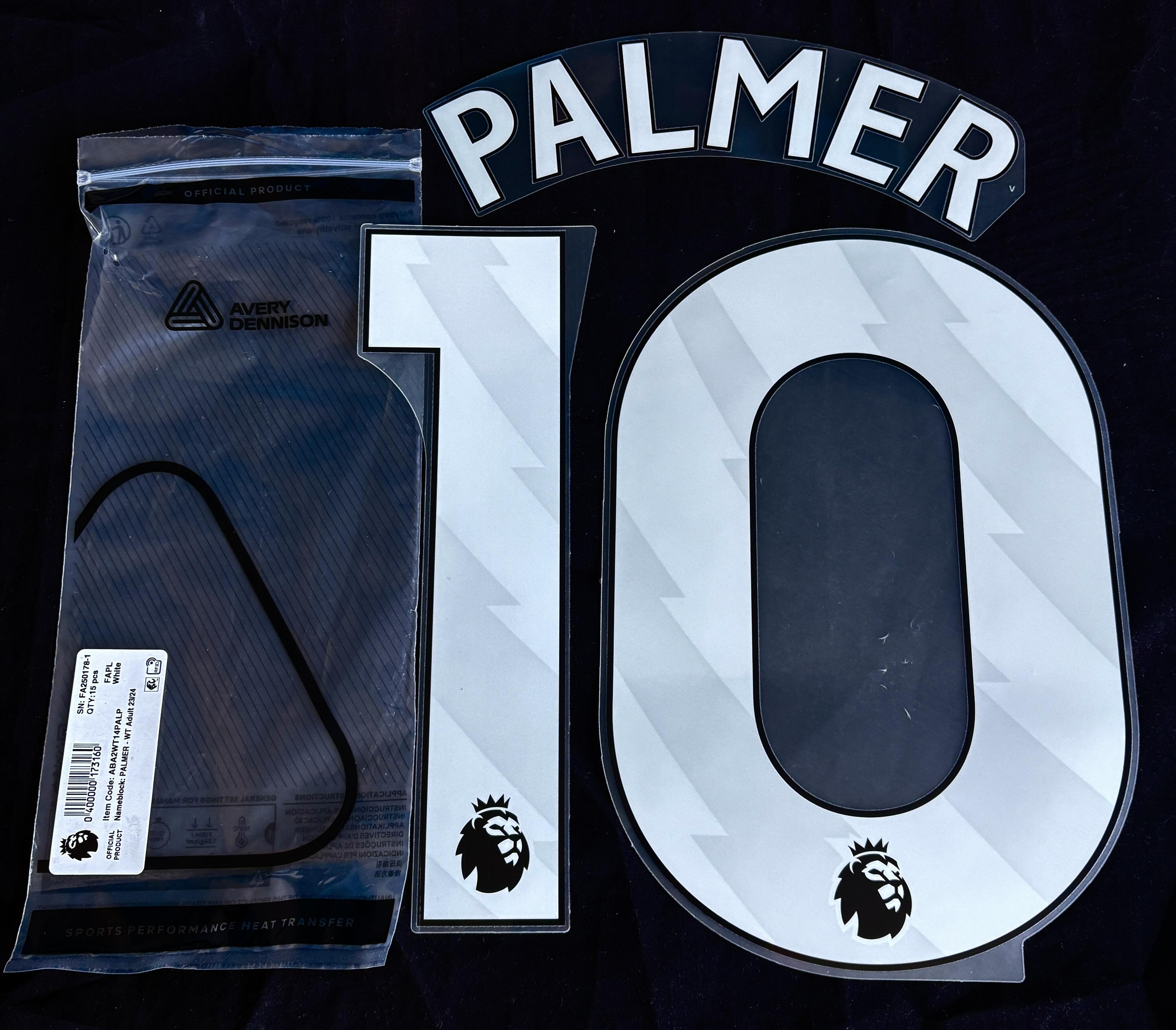 Official chelsea palmer 10 football Name/Number Set 2025/26 Home