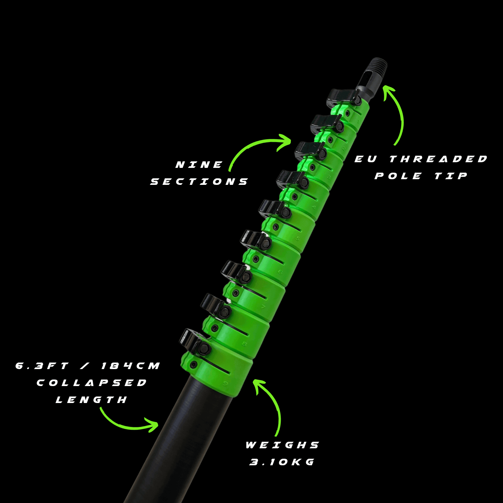 GVS Pro-45 Full Carbon Window Cleaning Pole Package