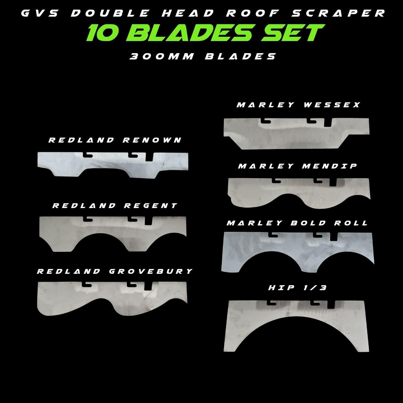 GVS Double Head 10 Blade Starter Set | Roof Scraper Kit with Blades ...