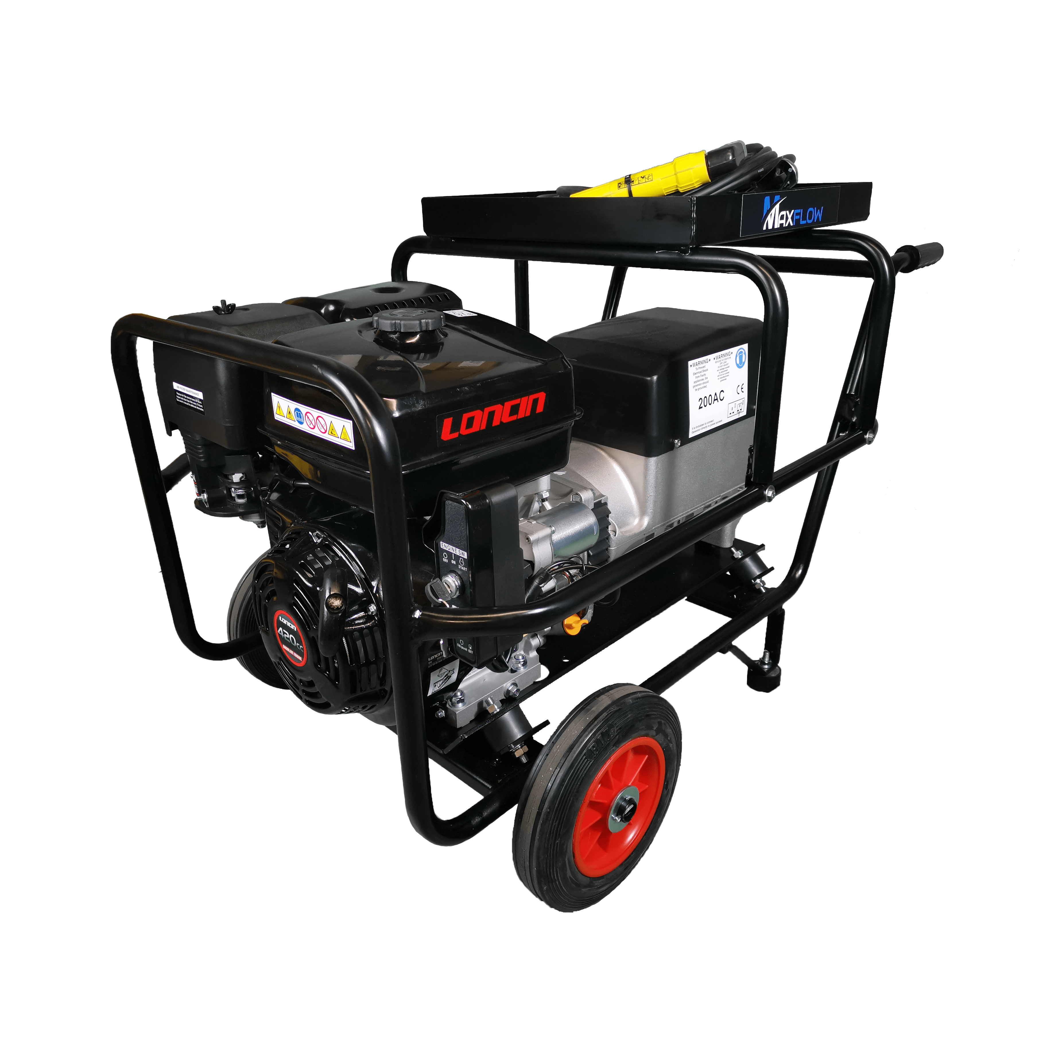 Maxflow 200A AC Loncin Petrol Electric Start Welder Generator 6 kVA ...