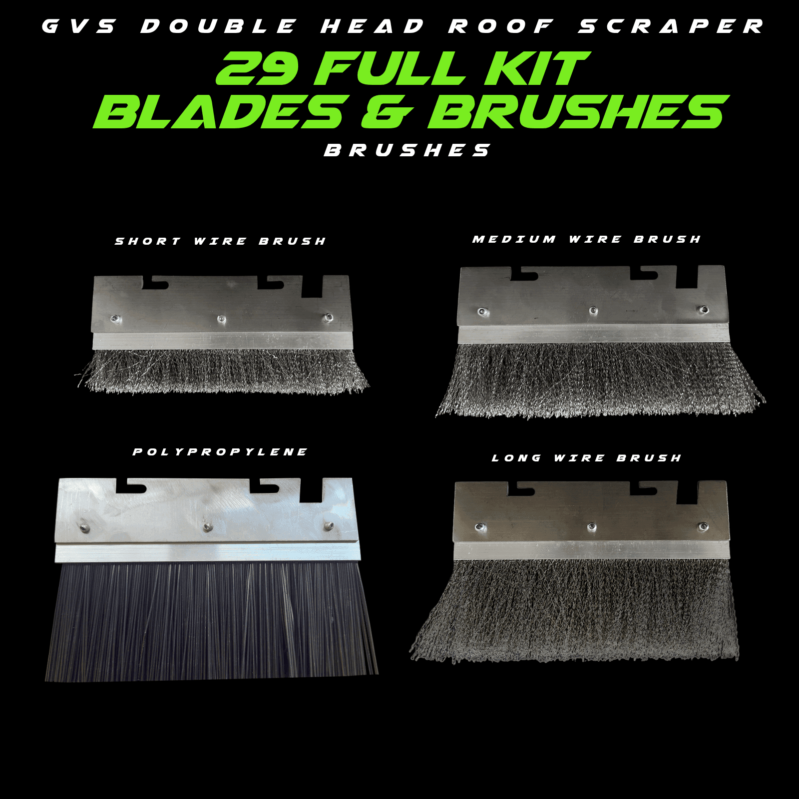 GVS Double Head Roof Scraper Kit 29 Blades and Brushes