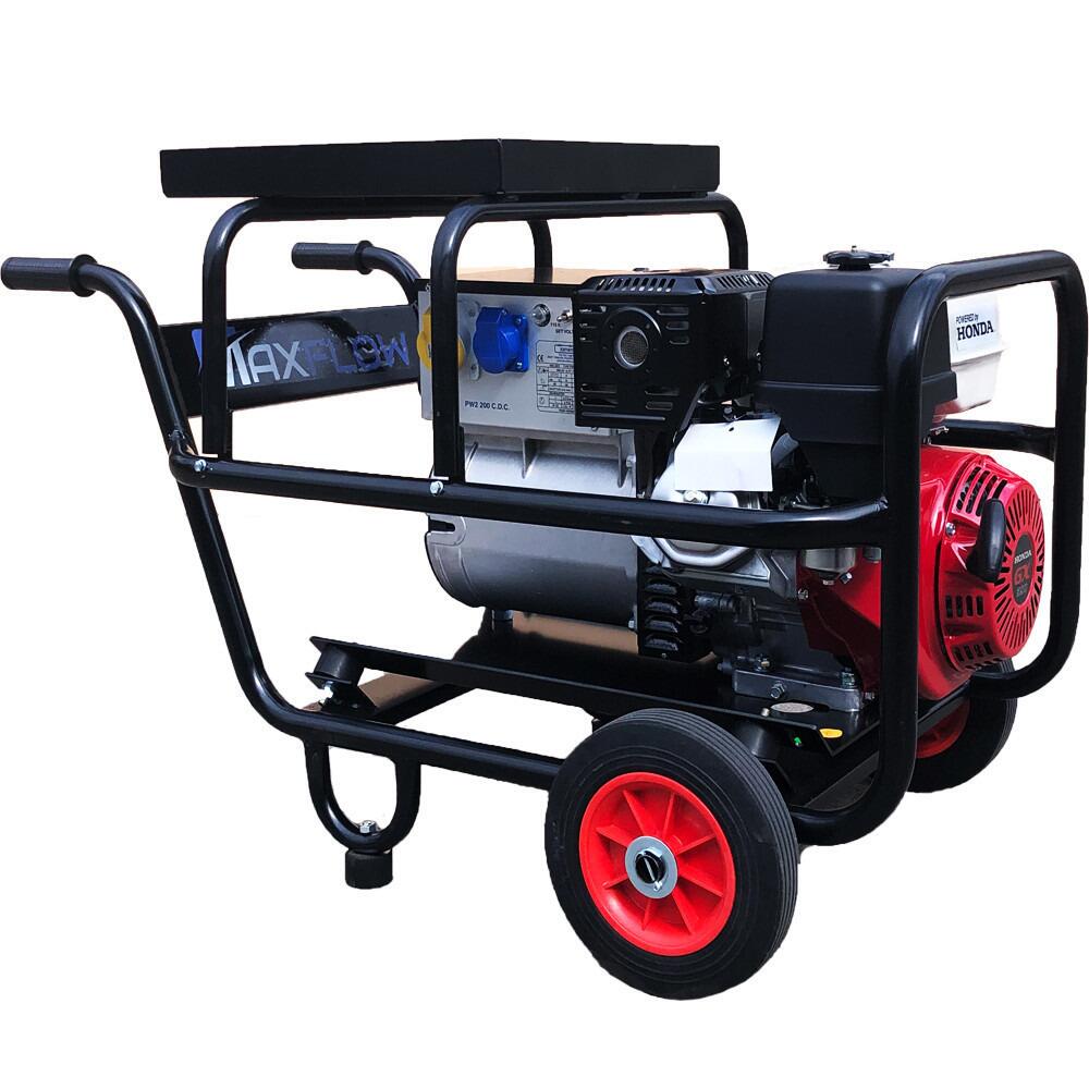 Maxflow Petrol AC Welder Generator Honda GX390 6 kVA Trolley Frame ...