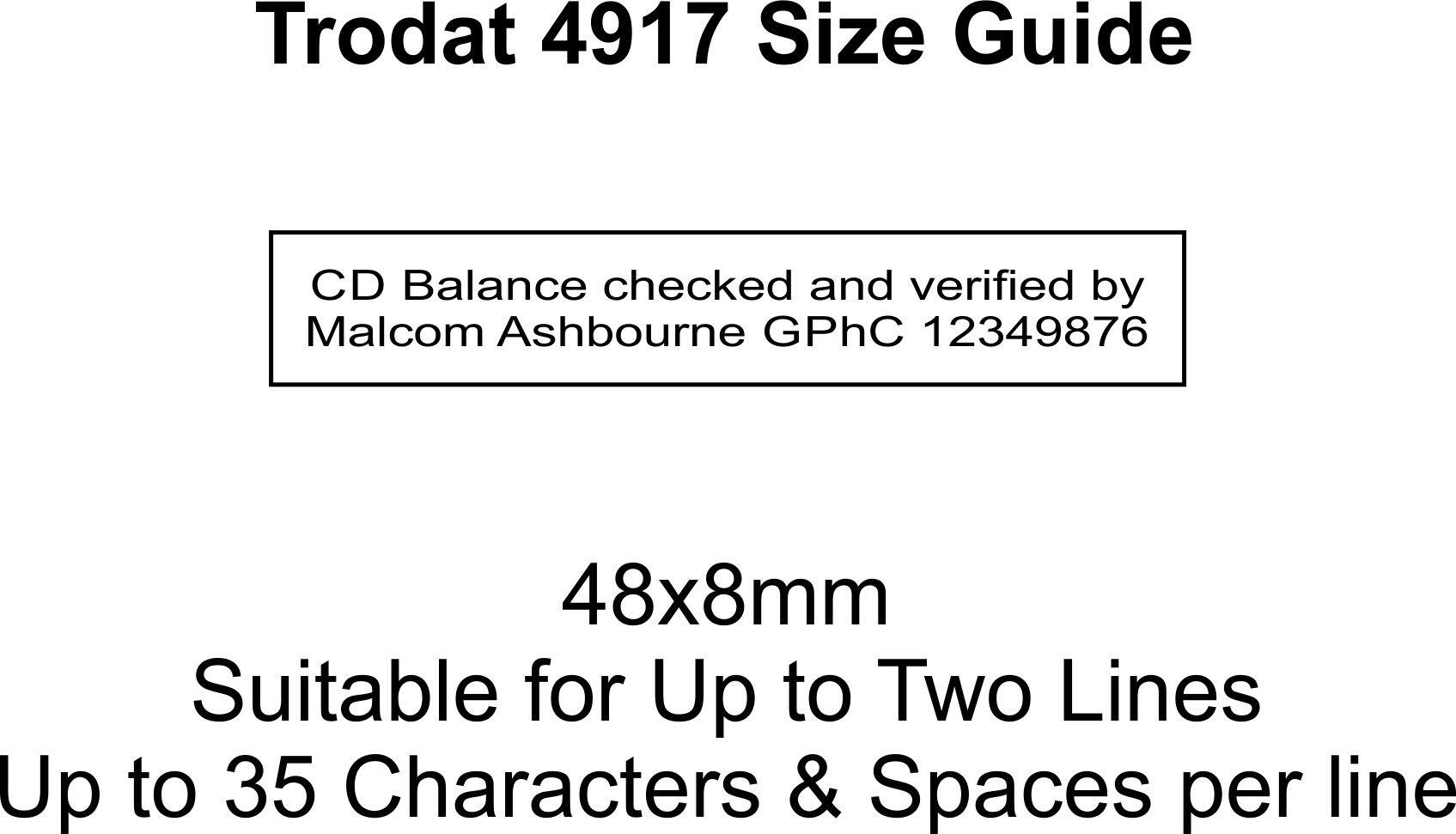 Trodat 4917 Self-Inking Stamp: Personalised Compact Size (48x8mm)