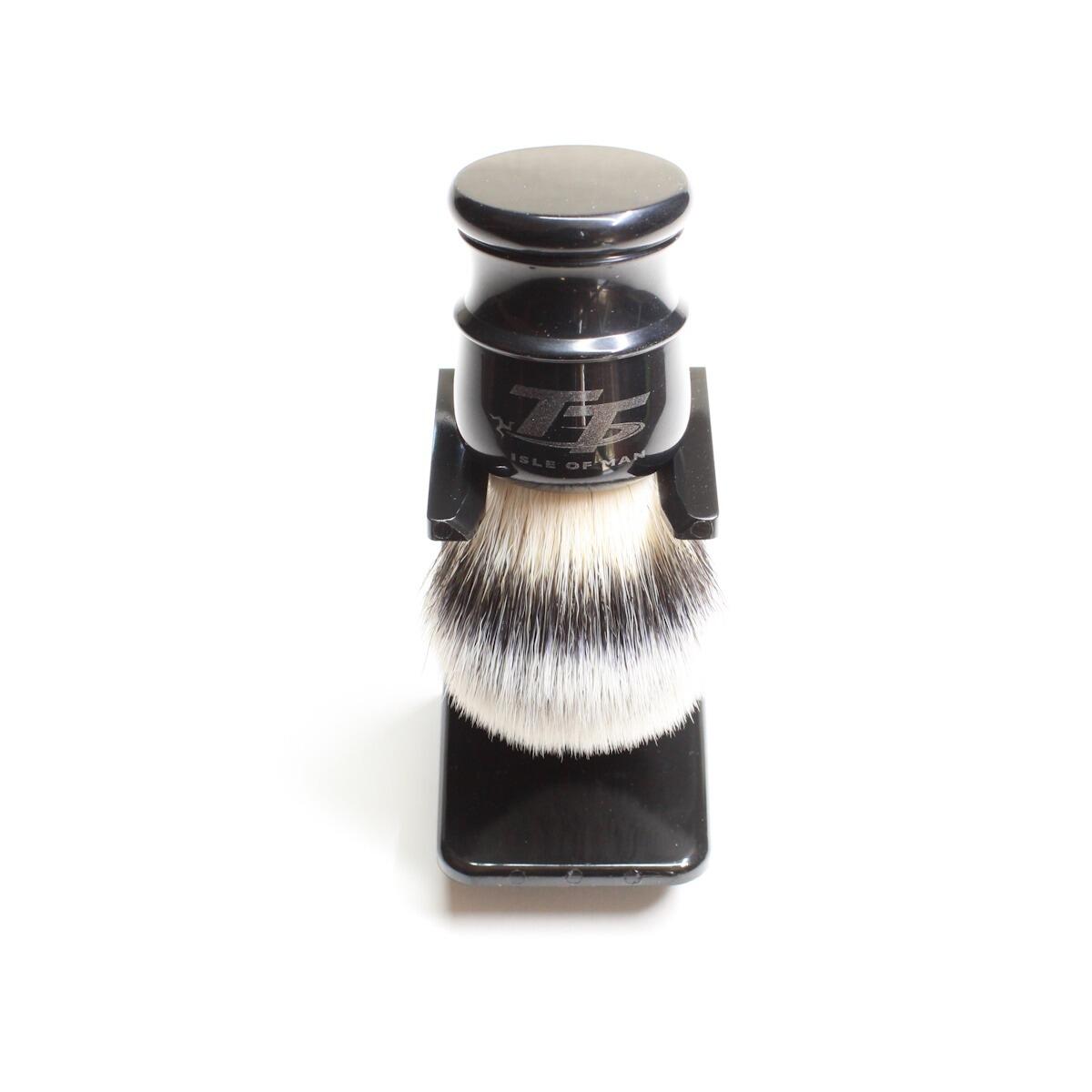 Simpsons Isle of Man TT Synthetic Shaving Brush and dripstand