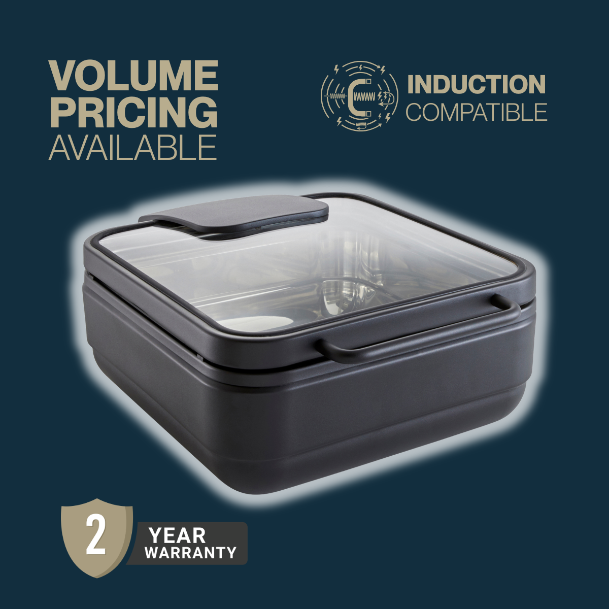 WMF Induction Chafing Dish GN 2/3 Matte Black Edition