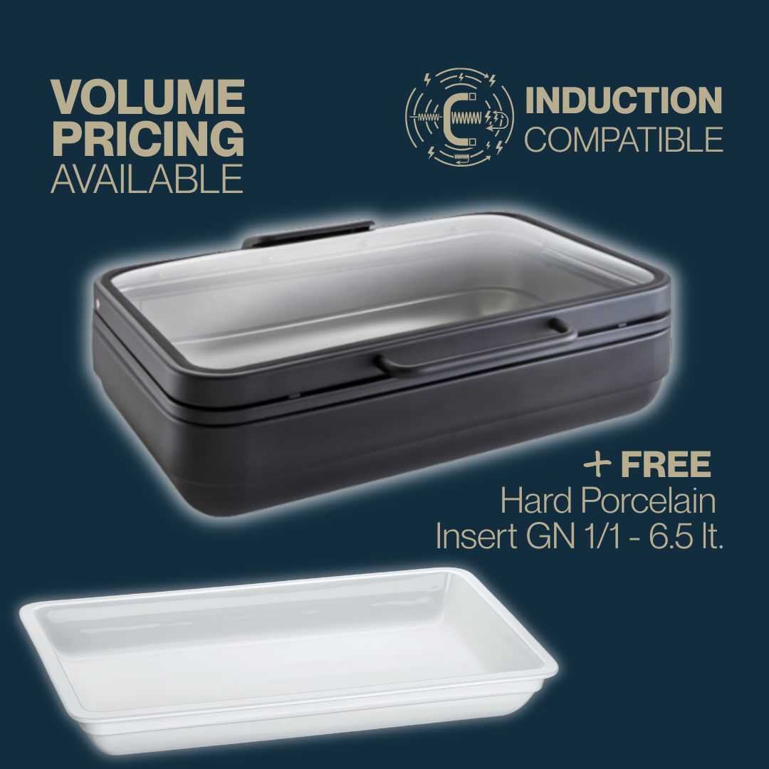 WMF Induction Chafing Dish GN 1/1 Black Edition + FREE Porcelain Insert ...