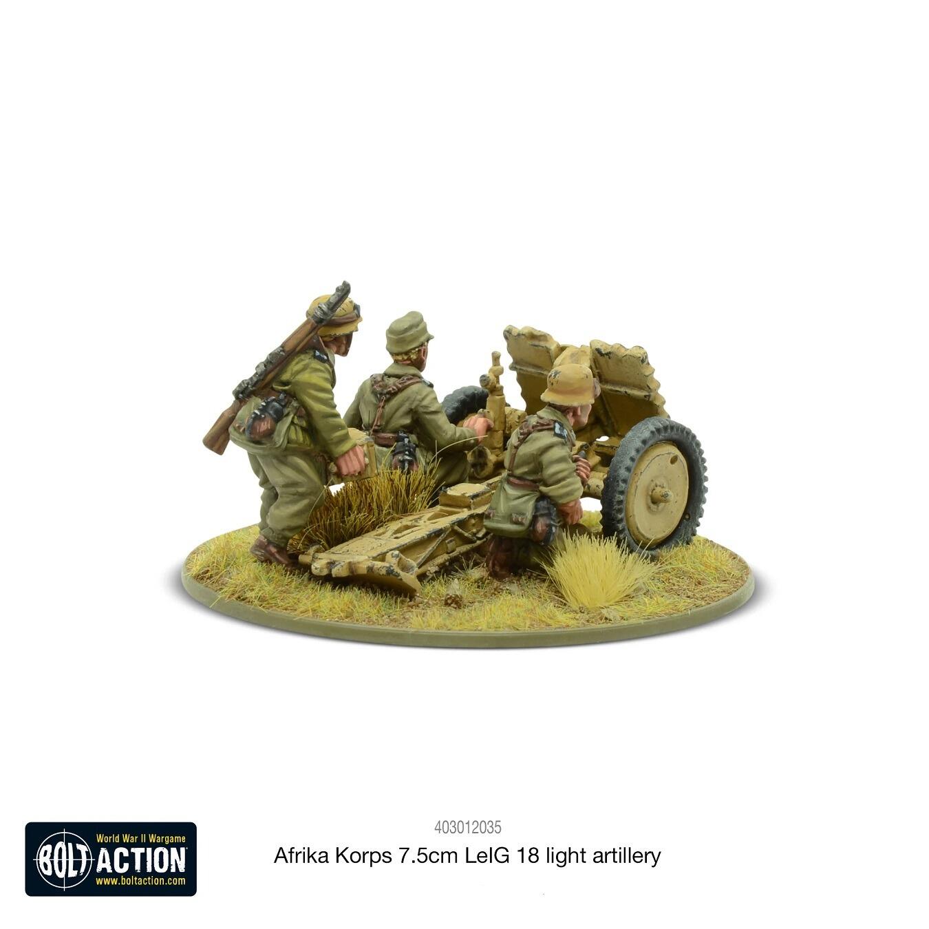 Afrika Korps 7.5cm leIG 18 – WWII Light Artillery | Bolt Action | Warmodels