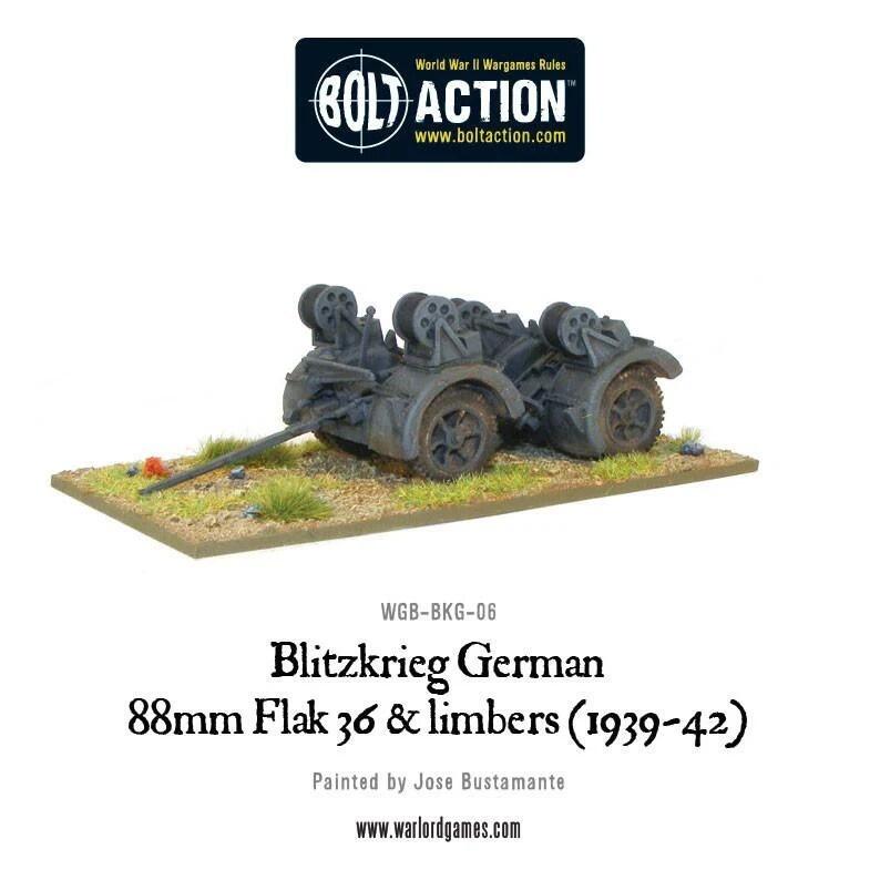 German 88mm Flak 36 & Limbers – Bolt Action | Warmodels UK