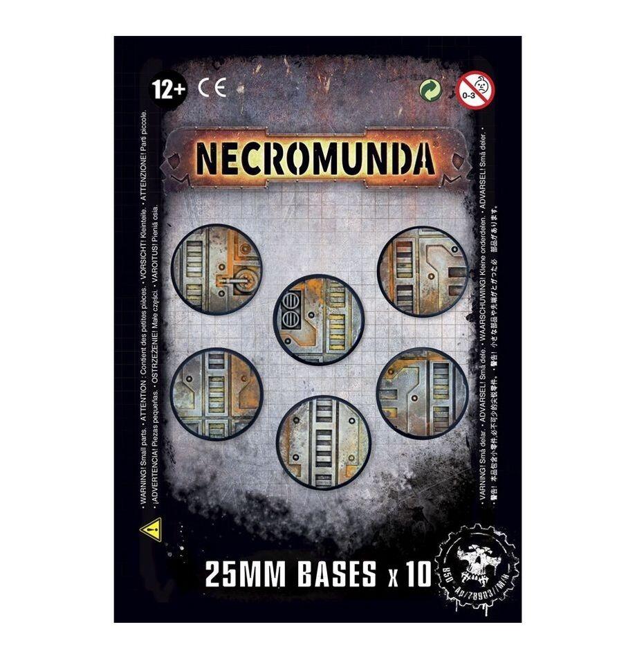 Necromunda 25mm Bases (10-Pack) – Themed Round Bases | Warmodels