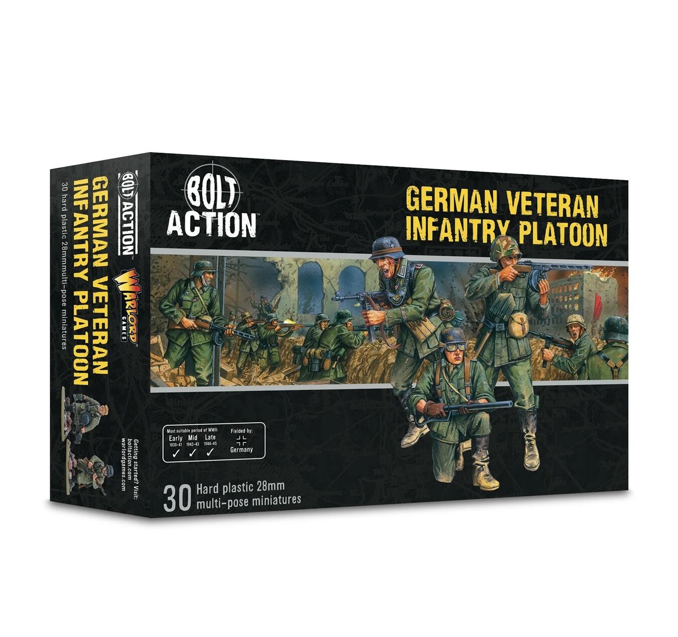 German Veteran Infantry Platoon | Bolt Action WWII | 28mm Wargaming Mi