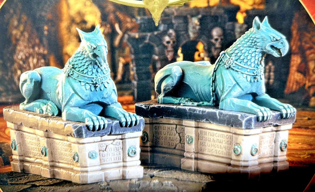 Pre-Loved Gryph-Hound Statues – AoS Scenery | Age of Sigmar