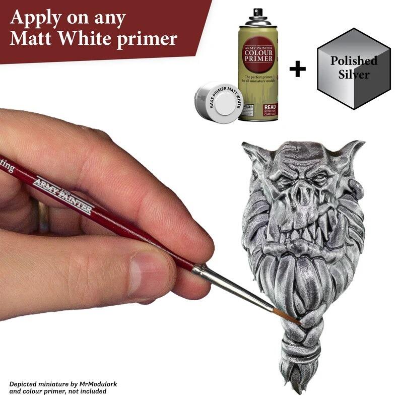 Army Painter Speedpaint: Polished Silver – One-Coat Metallic Paint ...