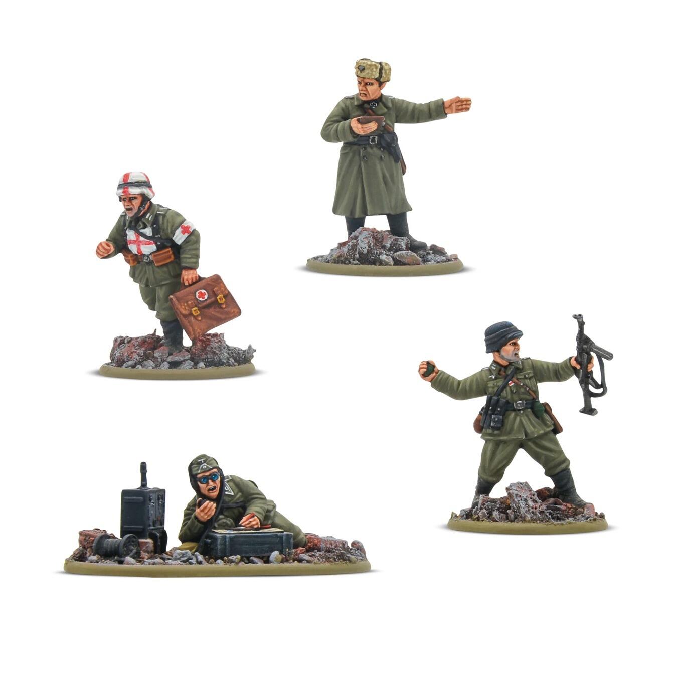 German Veteran HQ – Bolt Action Command Team | Warmodels UK