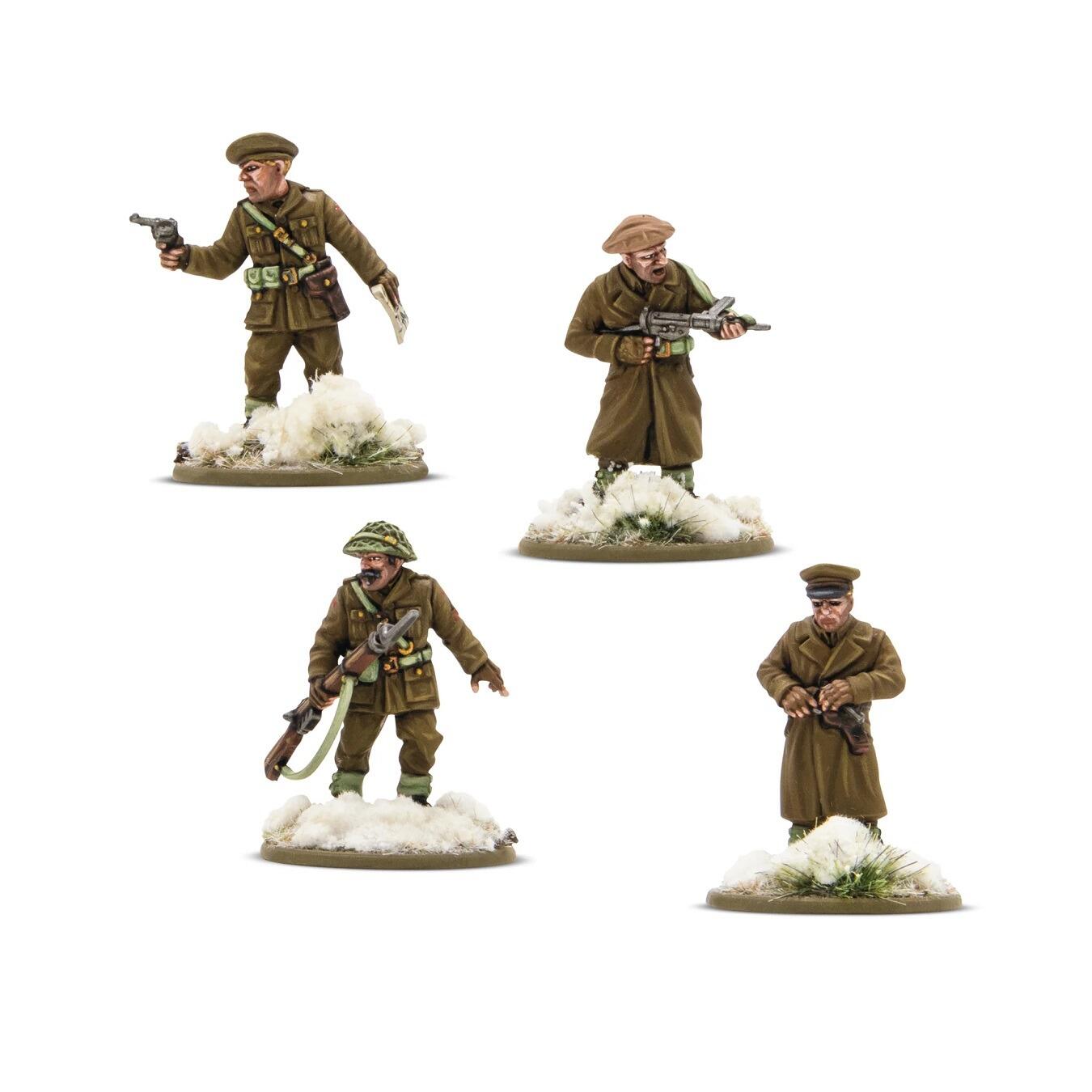 British & Canadian Infantry (Winter) Platoon Commanders | Bolt Action