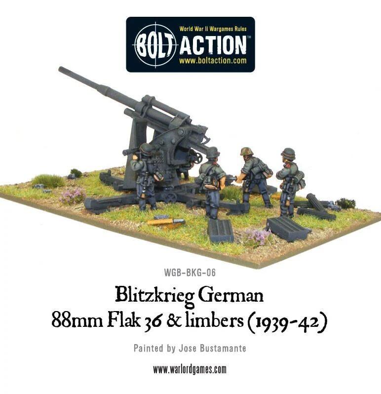 German 88mm Flak 36 & Limbers – Bolt Action | Warmodels UK