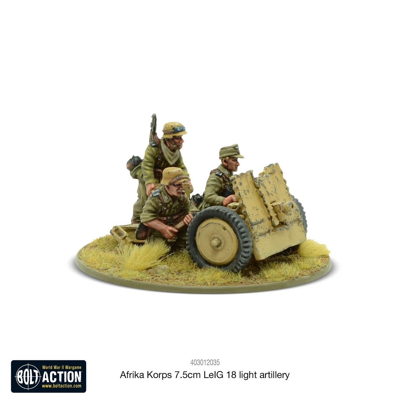 Afrika Korps 7.5cm leIG 18 – WWII Light Artillery | Bolt Action | Warmodels