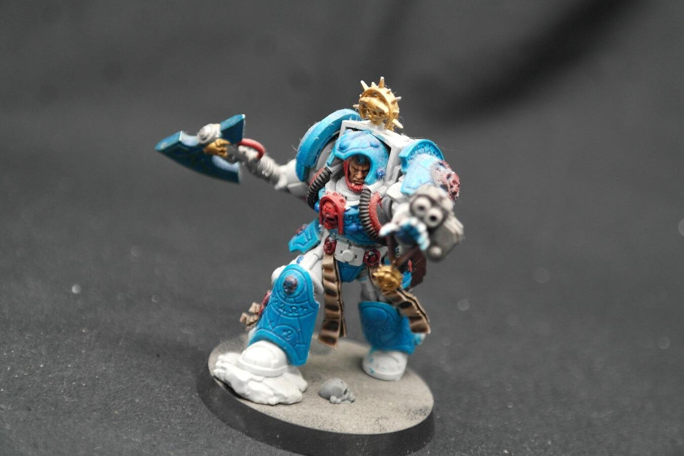 Pre-Loved Librarian in Terminator Armour – Space Marines HQ | Warmodels