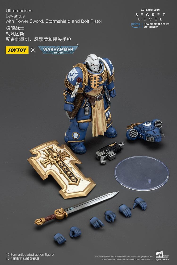 JoyToy Ultramarines – Levantus (Sword, Shield & Pistol) 1/18 Scale ...