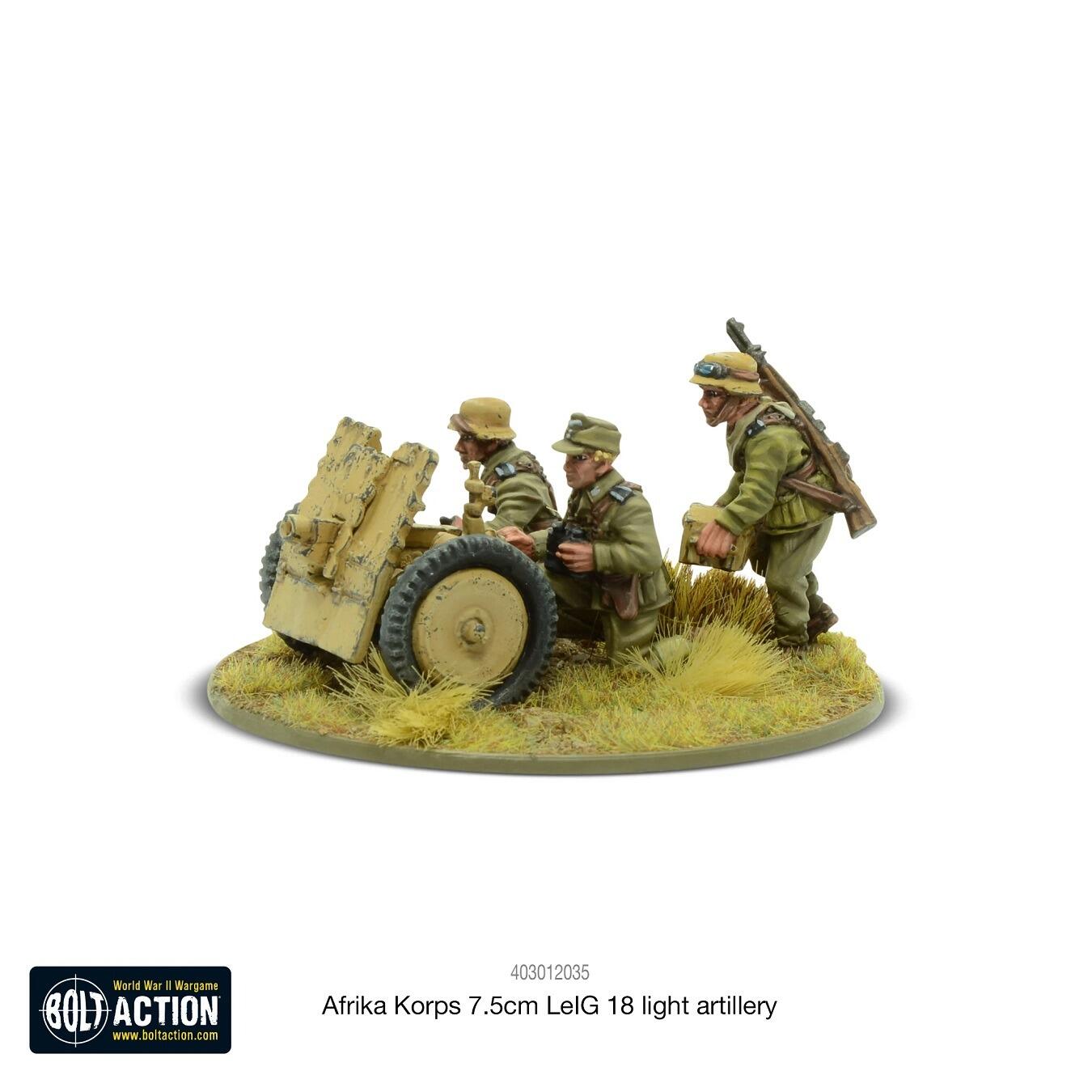 Afrika Korps 7.5cm leIG 18 – WWII Light Artillery | Bolt Action | Warmodels