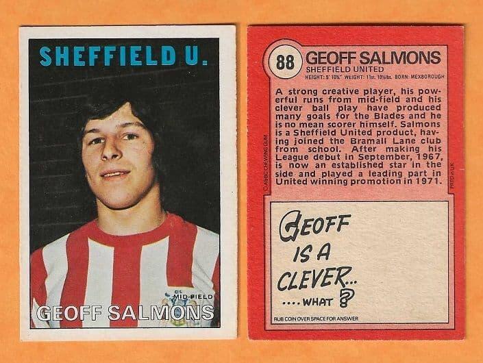 Sheffield United Geoff Salmons 88