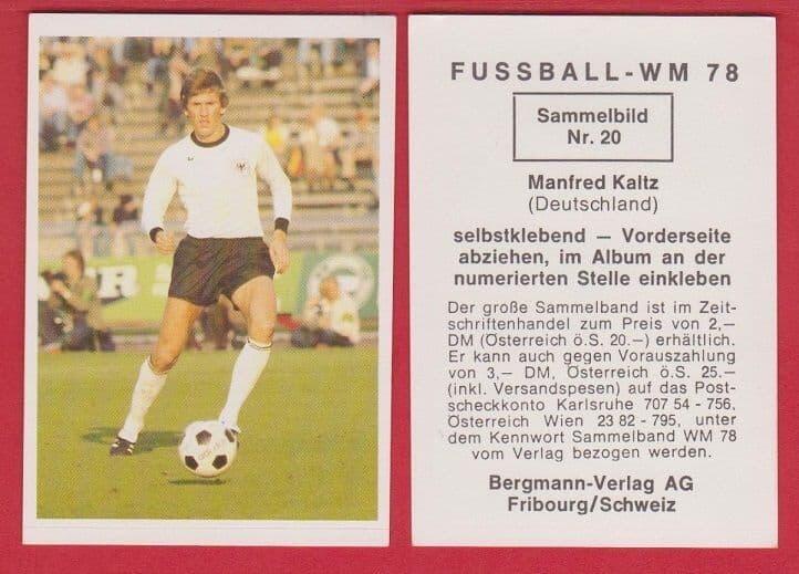 West Germany Manfred Kaltz Hamburg
