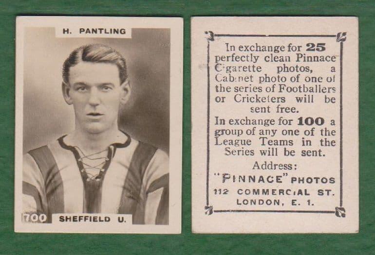 Sheffield United Harold Pantling England 700