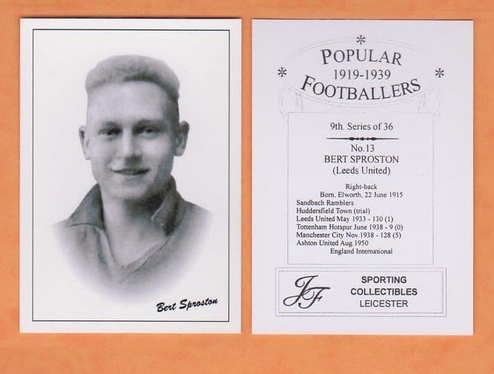 Leeds United Bert Sproston 13 9