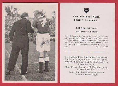 Austria v West Germany 1951 Sepp Herberger Felix Gerritzen Preuben ...