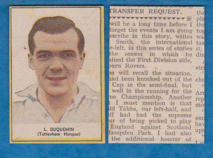 Tottenham Hotspur Len Duquemin 1953