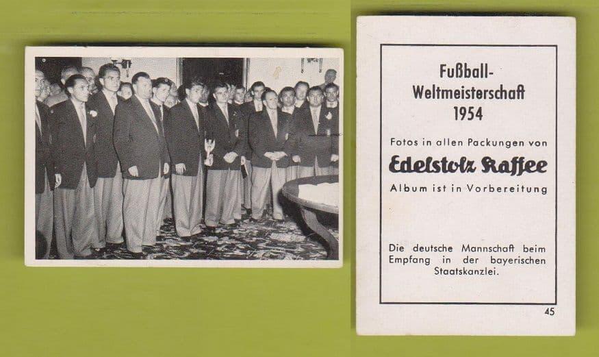 West Germany Players with the Jules Rimet Trophy 45