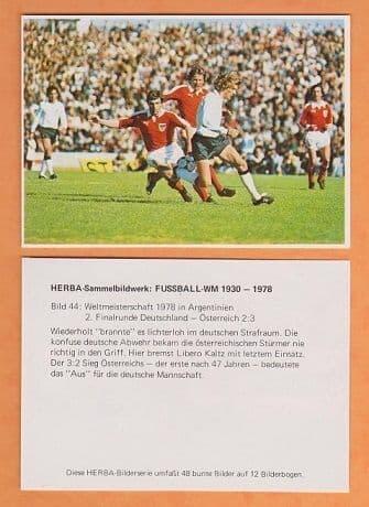 West Germany v Austria 1978 World Cup 44 Kaltz