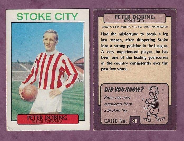 Stoke City Peter Dobing 86
