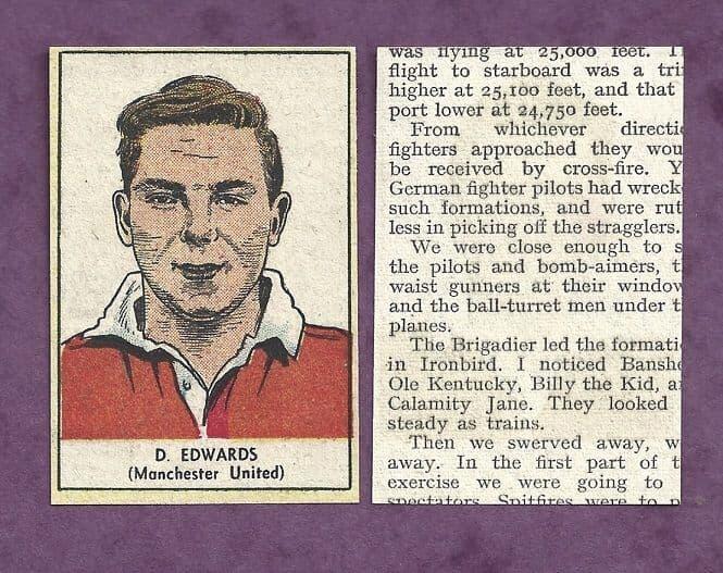 Manchester United Duncan Edwards 1954 ROOKIE FOOTBALL STICKER