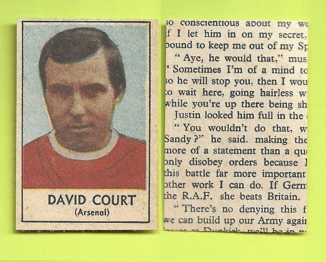 Arsenal David Court 1969