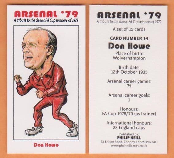Arsenal Don Howe 14 B