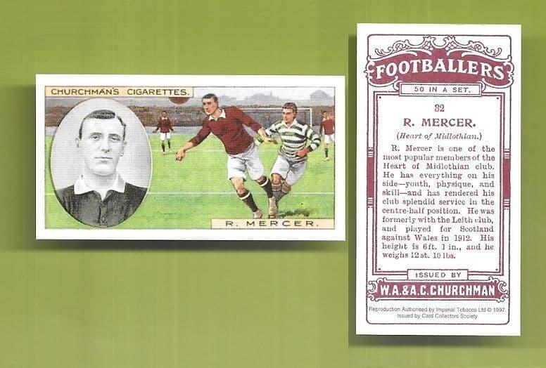 Hearts of Midlothian Bob Mercer 32