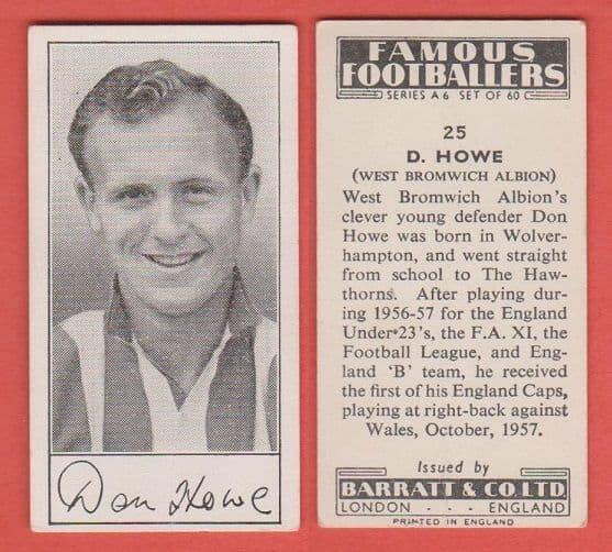 West Bromwich Albion Don Howe England