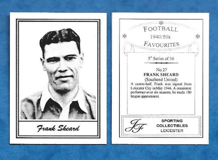 Southend United Frank Sheard 27 5