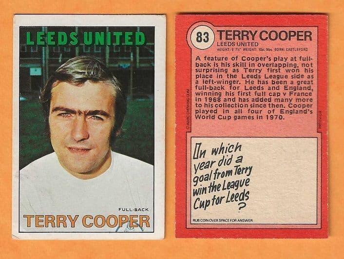 Leeds United Terry Cooper 83