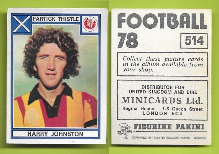 Partick Thistle Harry Johnston 514