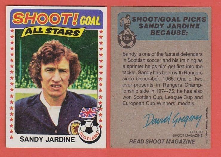 Scotland Sandy Jardine Glasgow Rangers 125