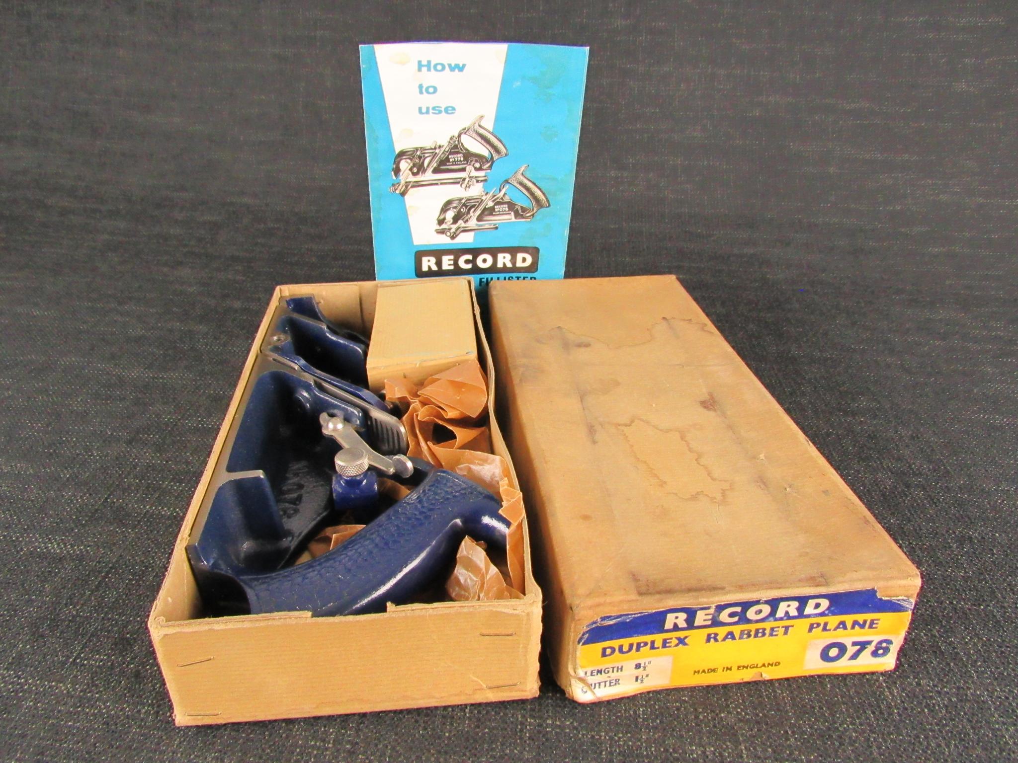 Unused RECORD 078 Rebate Plane *SOLD*