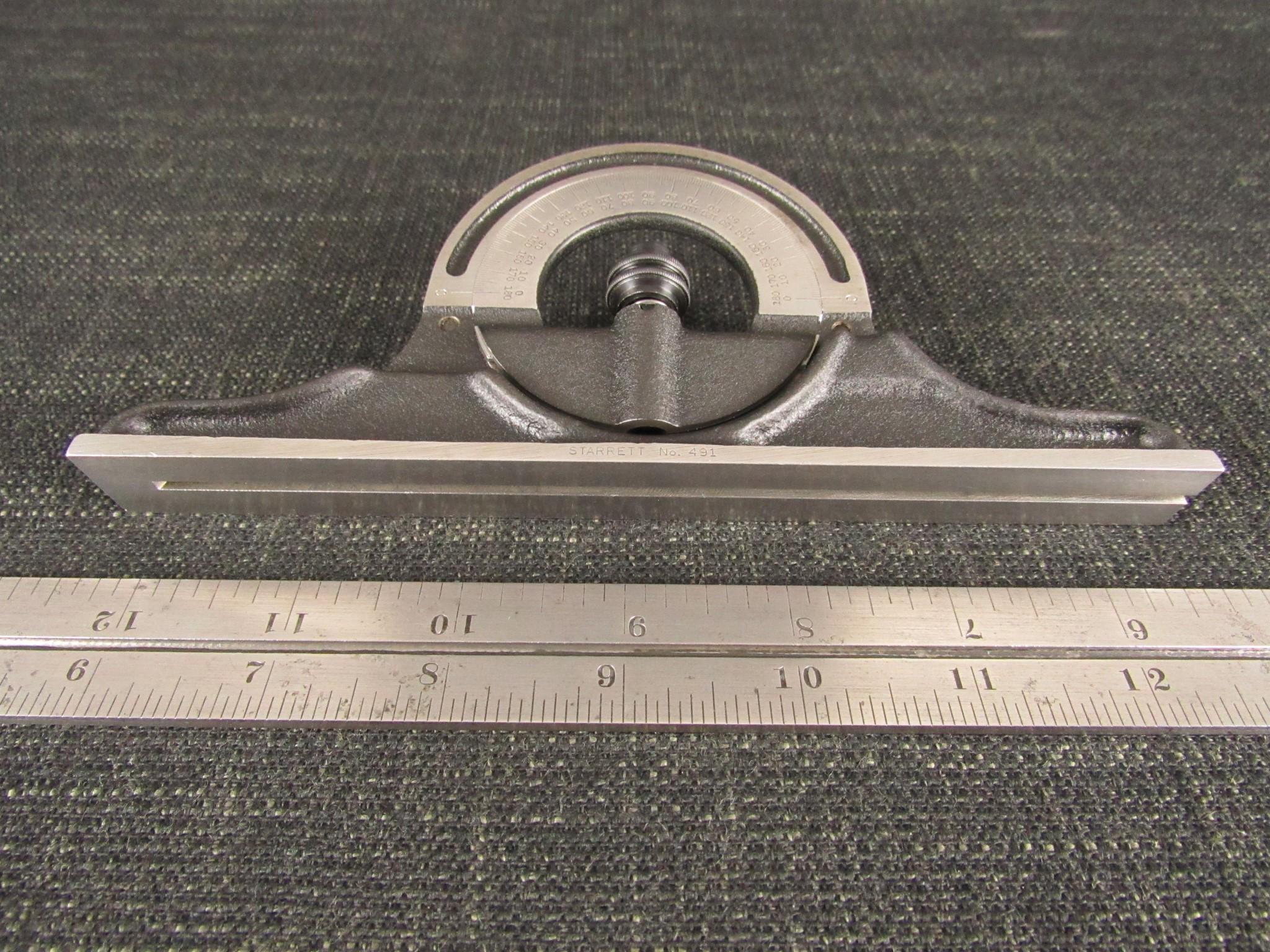 STARRETT 491 Bevel Protractor with 18" Rule *SOLD*
