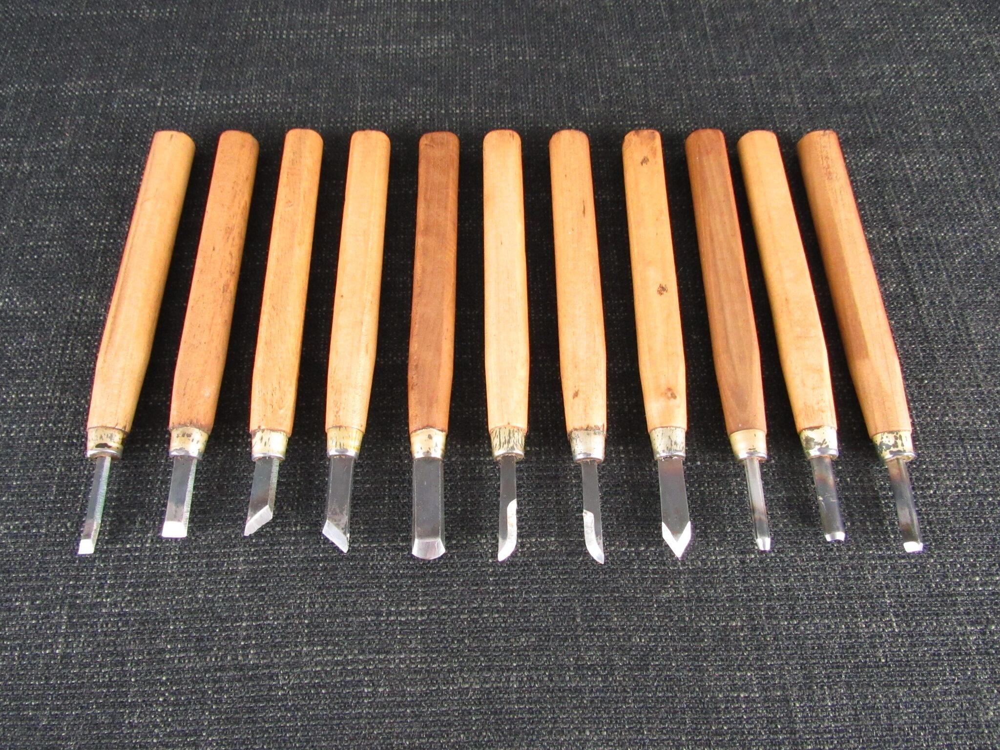 11 Japanese Chip Carving Tools - Whittling Tools *SOLD*