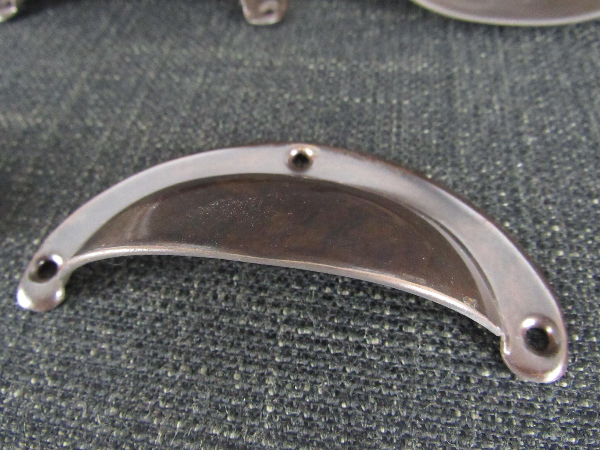 11 Rolled Edge Cup Handle Drawer Pulls