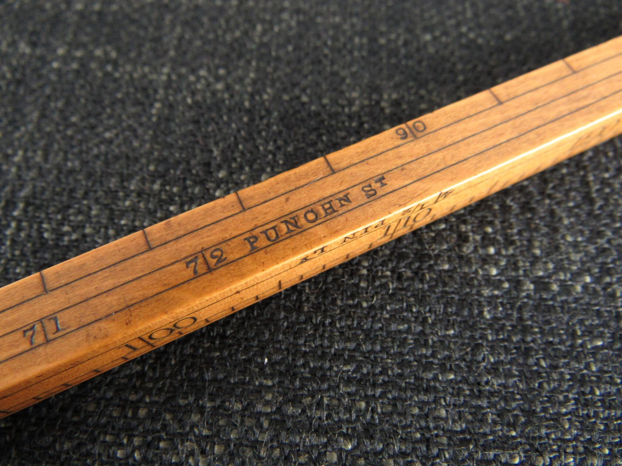 Joseph LONG 6 Fold Boxwood Gauging Rod or Dipping Rule *SOLD*