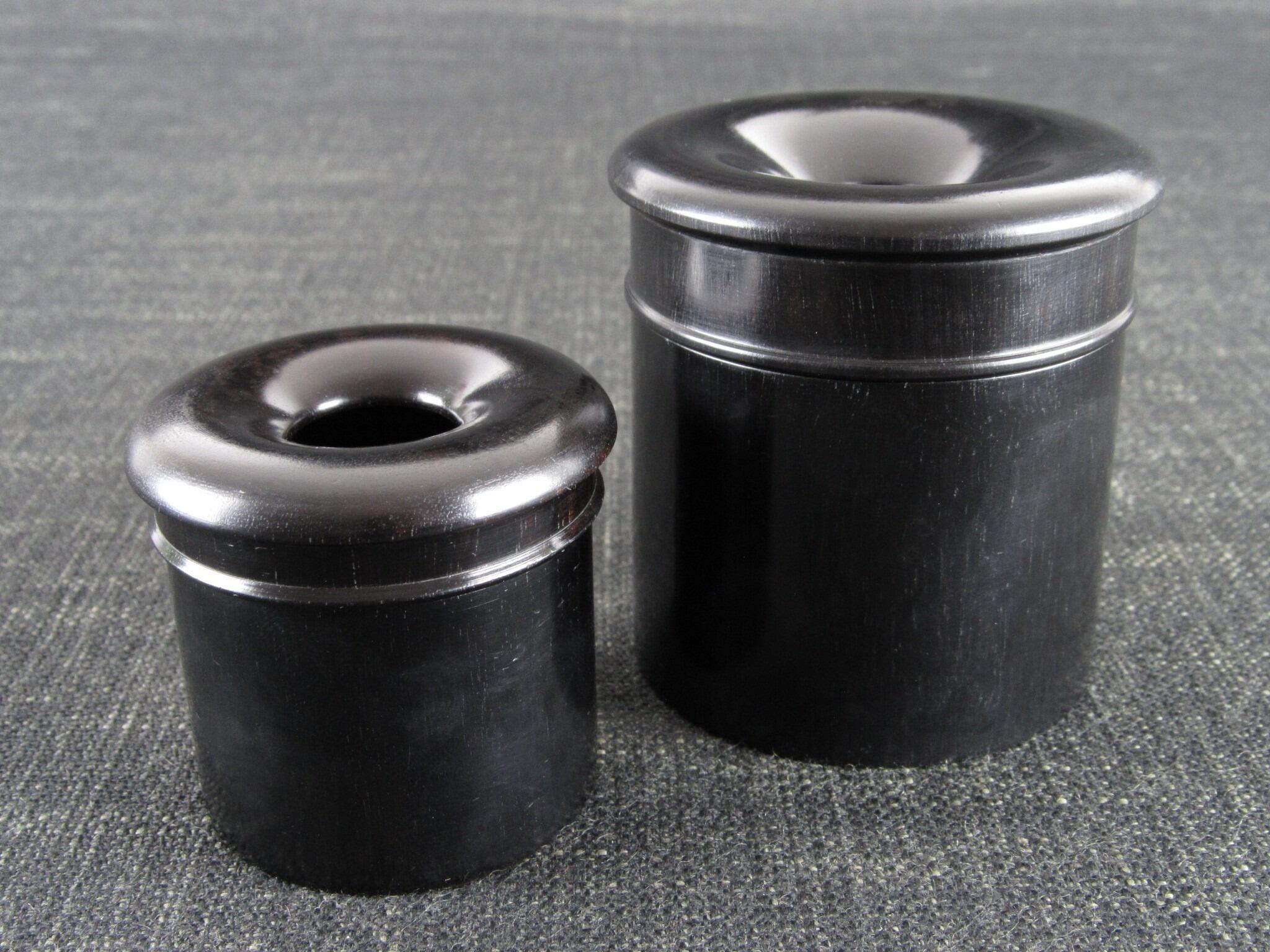2 Ebony Lidded Pots *SOLD*