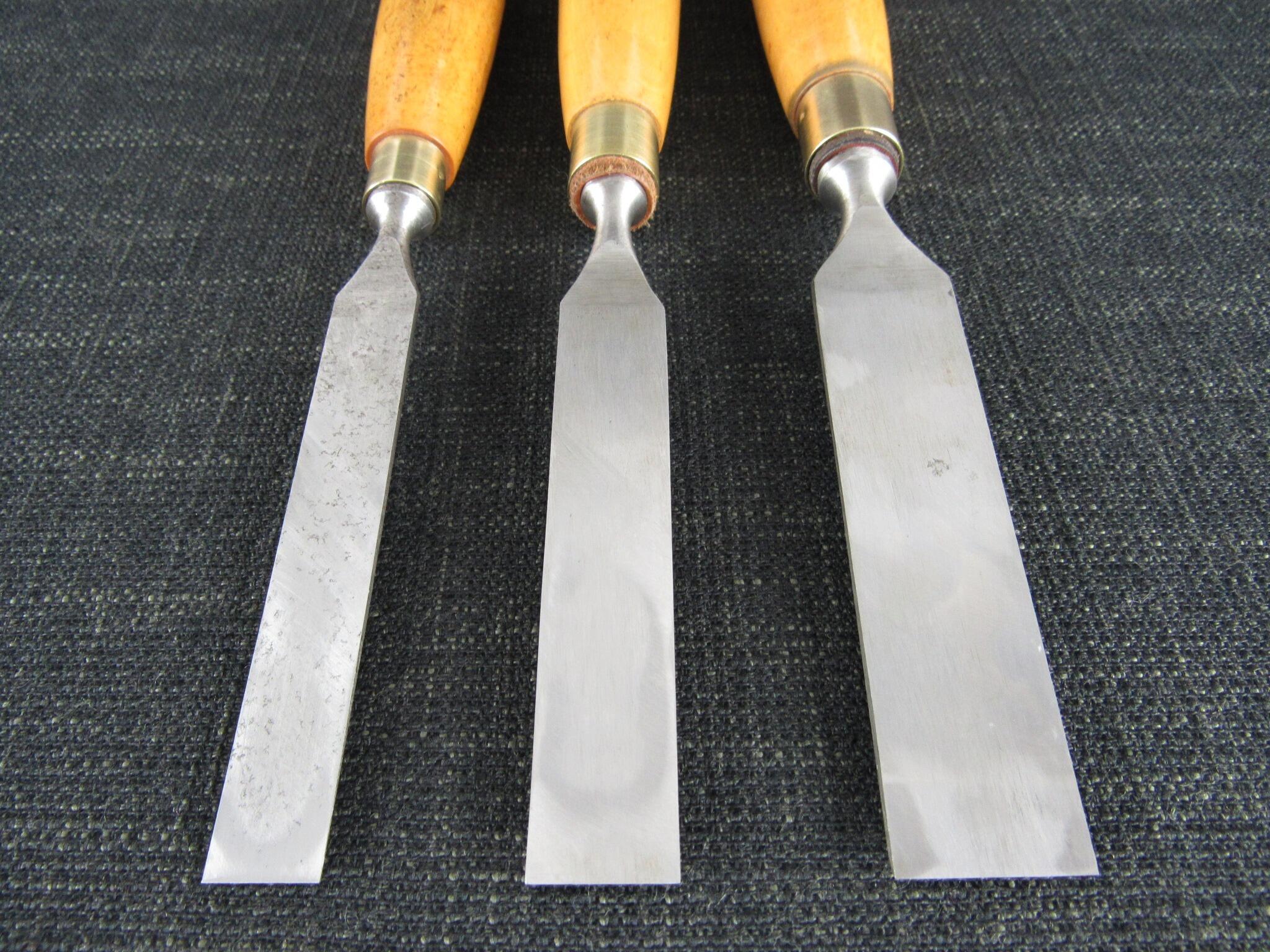 3 ROBERT SORBY Bevel Edge Chisels - 5/8 3/4 & 1 inch